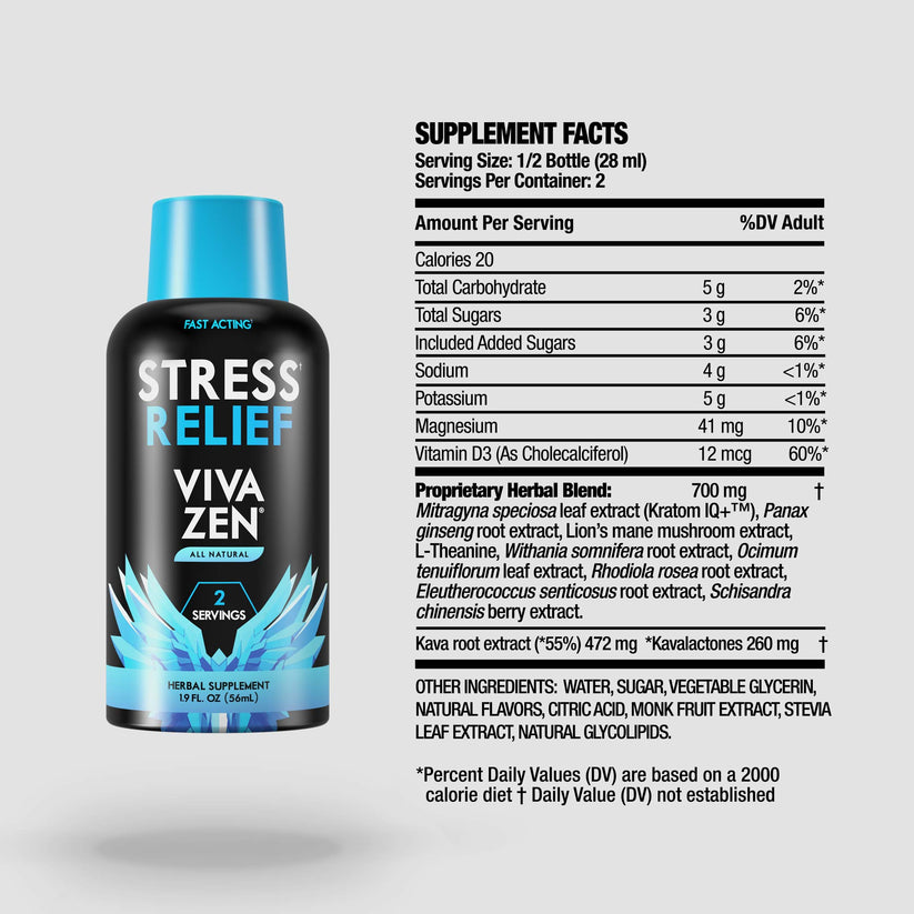 VIVAZEN® Stress Relief Shot | Herbal Drink for Relaxation – Vivazen Direct